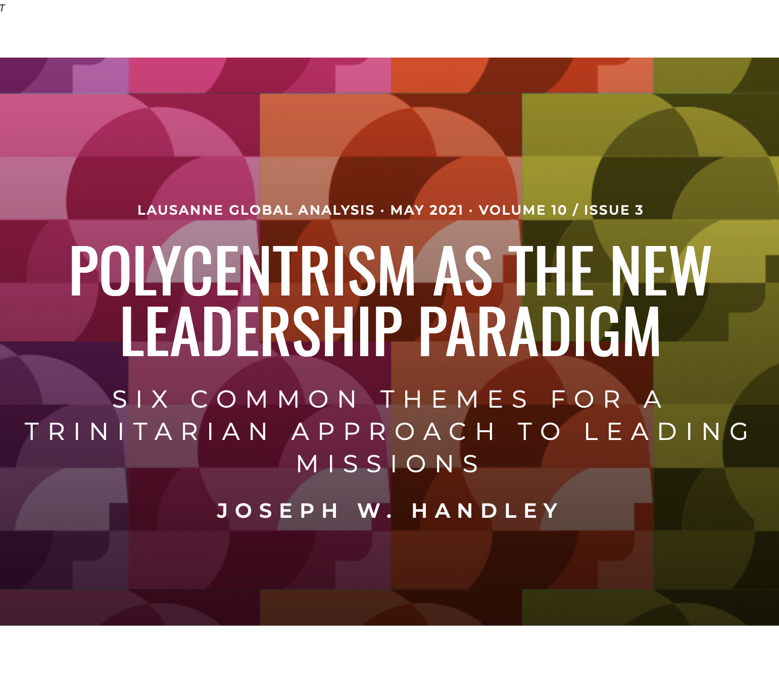 Leadership Development - Lausanne Movement