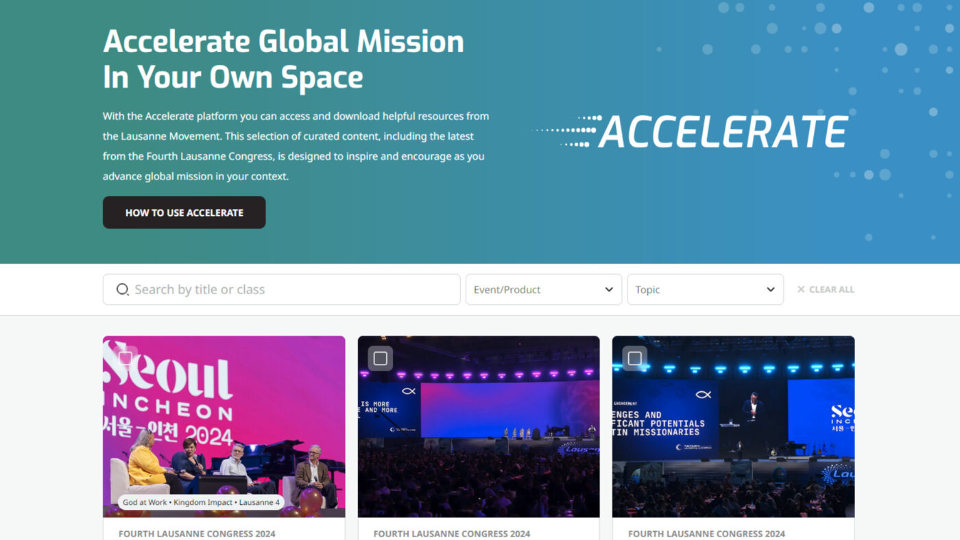 Accelerate - Lausanne Movement